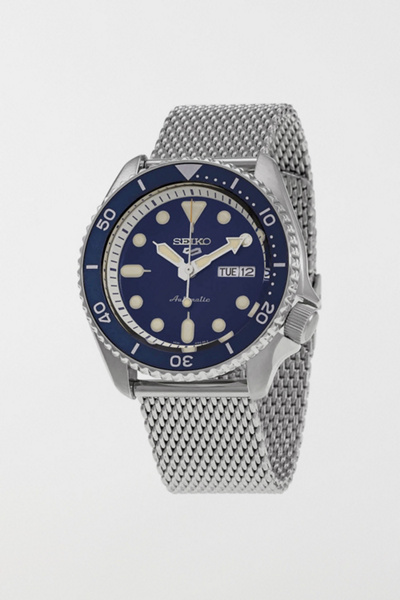 Seiko 5 Sports Automatic Metal Mesh Band Watch | Urban Outfitters