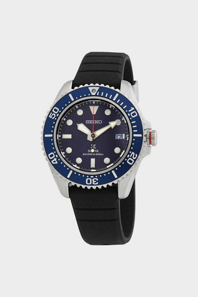 Seiko Solar Divers Blue Dial Watch SNE593P1 | Urban Outfitters