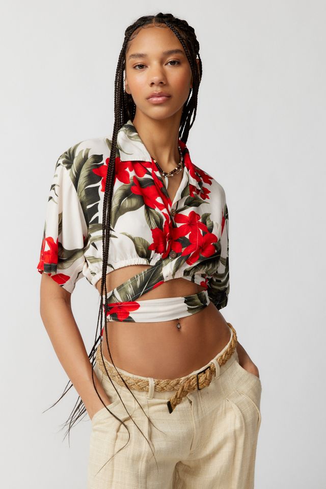 Urban Renewal Remade Tropical Wrap Top | Urban Outfitters Canada