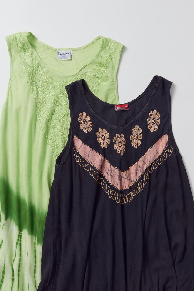 Urban Renewal Vintage Dye Tech Embroidered Dress | Urban Outfitters