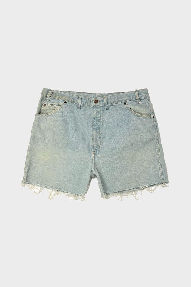 Vintage 1990s Light Wash Denim Cut Off Jean Shorts | Urban Outfitters