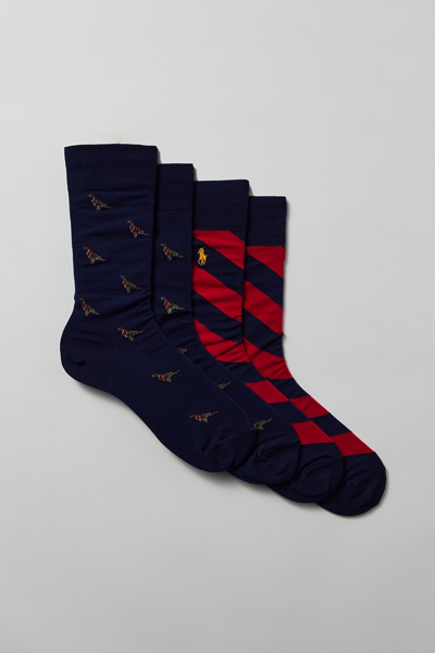 Polo Ralph Lauren Pheasant & Stripe Crew Sock 2-Pack | Urban Outfitters