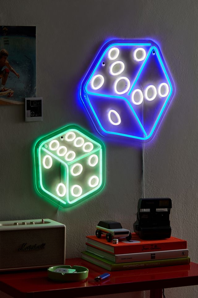 Dice Shaped LED Neon Sign | Urban Outfitters