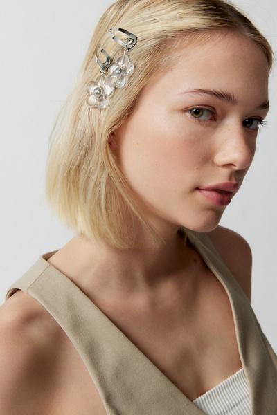 Clear Daisy Snap Clip Set | Urban Outfitters