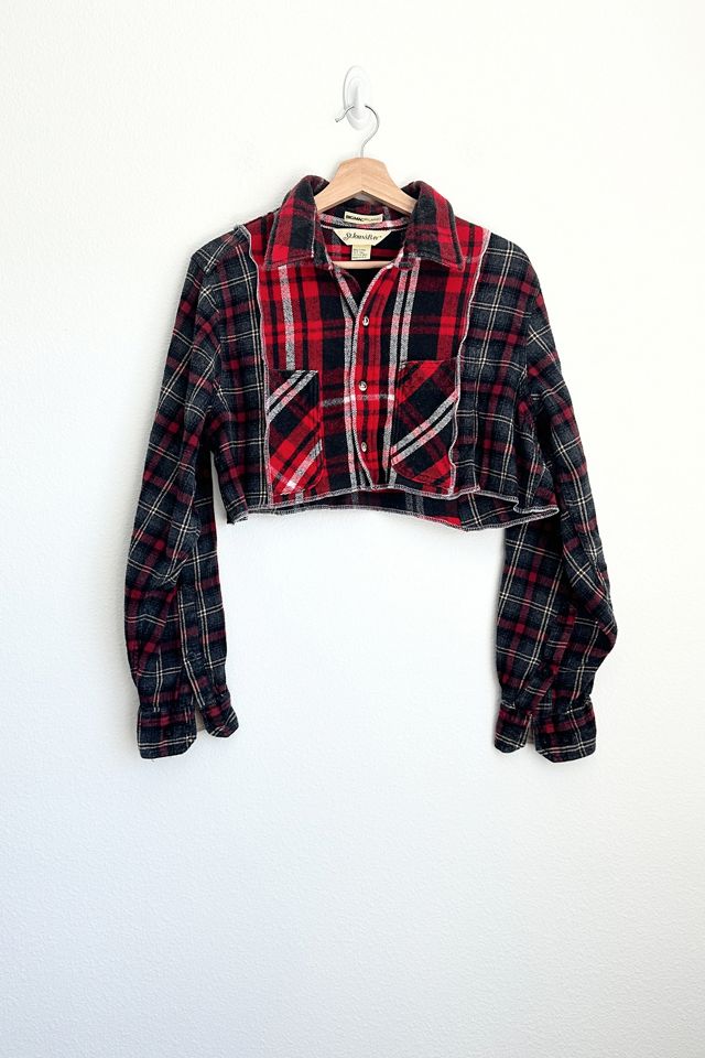 Vintage Reworked Cropped Flannel | Urban Outfitters