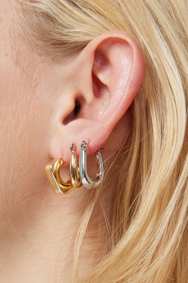 Modern Hoop Earring Set | Urban Outfitters