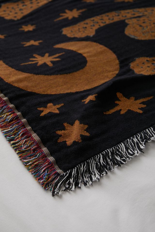 Calhoun & Co. UO Exclusive Moonlight Leopard Tapestry Throw Blanket ...