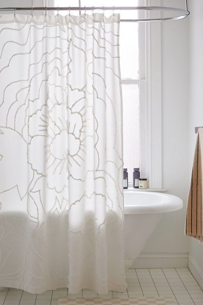 Margot Tufted Shower Curtain | Urban Outfitters