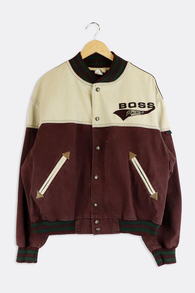 Vintage Boss Jeans Denim Bomber Jacket | Urban Outfitters