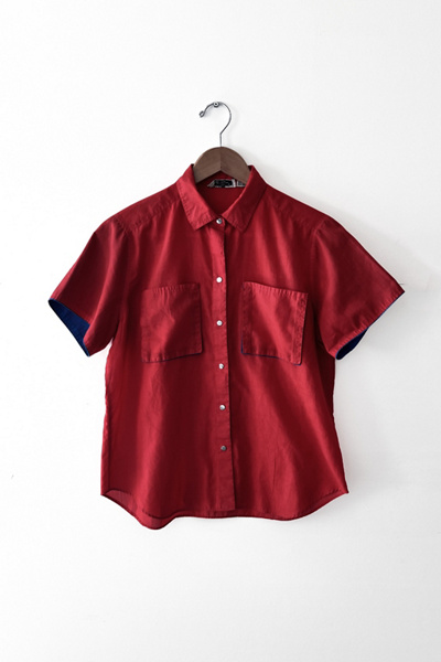 Vintage 70s/80s Snap Button Short Sleeve | Urban Outfitters