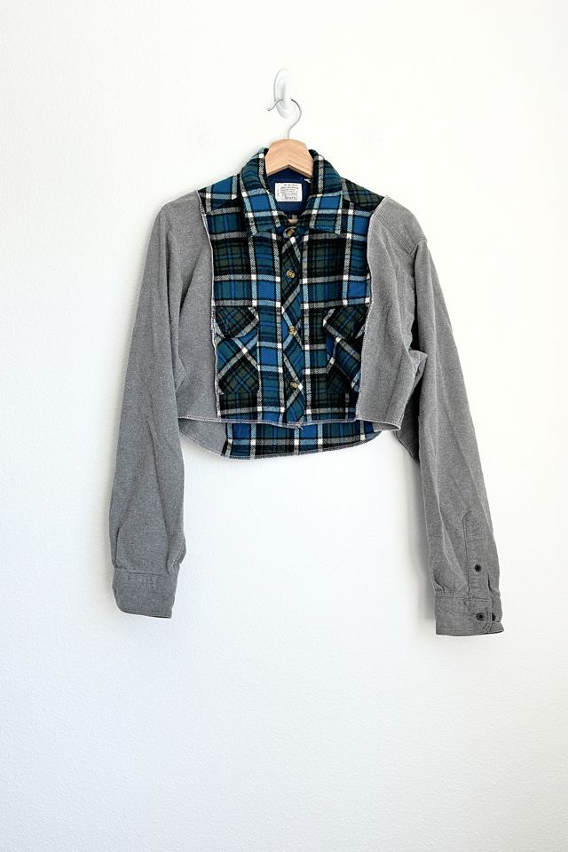 Vintage Reworked Cropped Flannel | Urban Outfitters