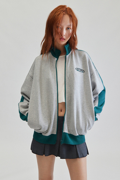 X-girl Contrast Stripe Zip-Up Jacket | Urban Outfitters