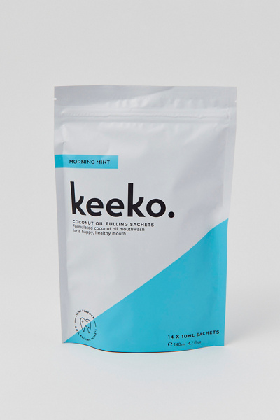 Keeko Morning Mint Oil Pulling Mouthwash Sachets | Urban Outfitters