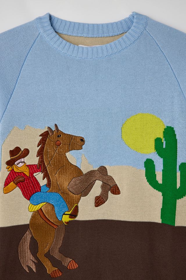LC23 Embroidered Horse Sweater | Urban Outfitters