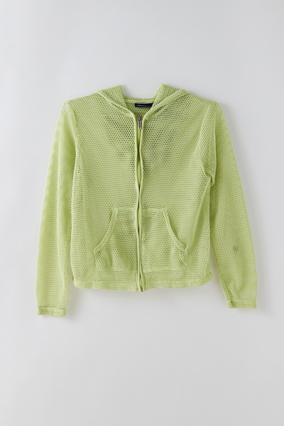 Vintage Net Zip-Front Top | Urban Outfitters