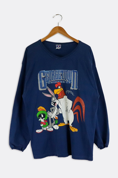 Vintage 1993 Looney Tunes Georgetown University Long Sleeve Shirt ...