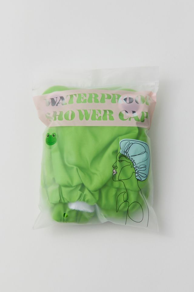 Spa Day Waterproof Frog Shower Cap | Urban Outfitters