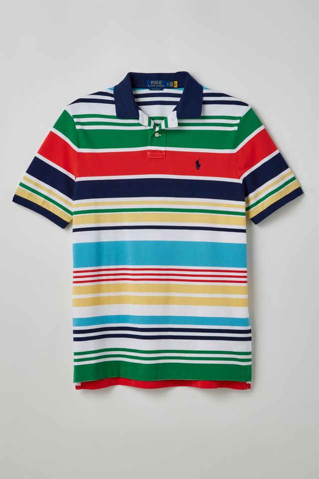 Polo Ralph Lauren Mesh Stripe Polo Shirt | Urban Outfitters