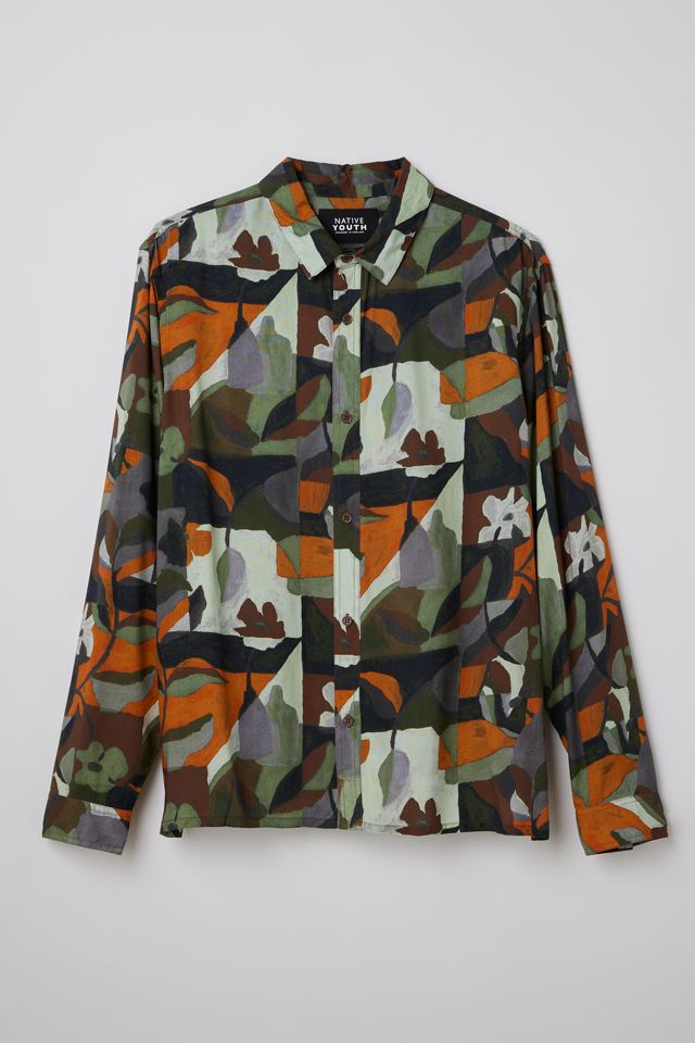 Native Youth Printed Long Sleeve Shirt | Urban Outfitters
