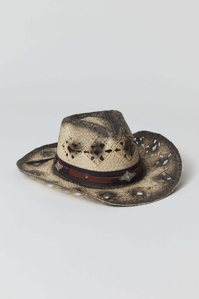 Burnished Straw Cowboy Hat | Urban Outfitters