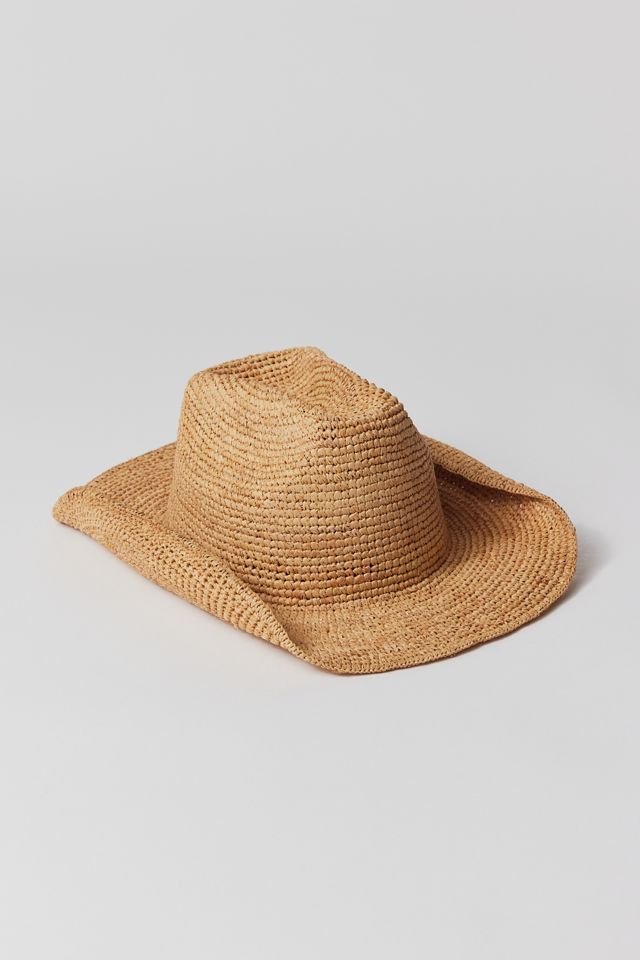 Tall Crown Raffia Cowboy Hat | Urban Outfitters