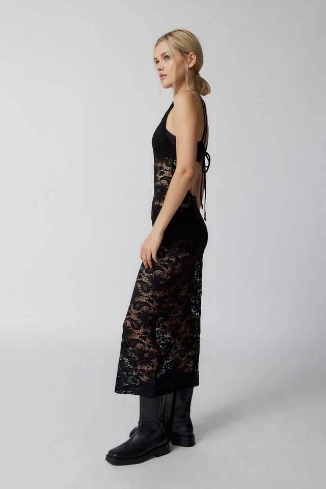 Motel Daudy Sheer Lace Midi Dress | Urban Outfitters