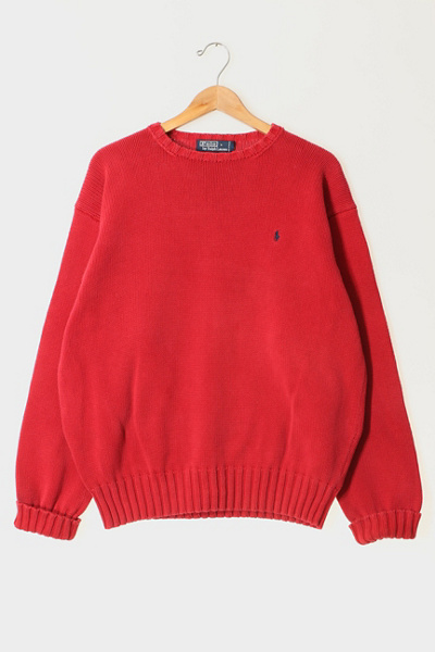 Vintage Polo Ralph Lauren Cotton Crewneck Sweater | Urban Outfitters