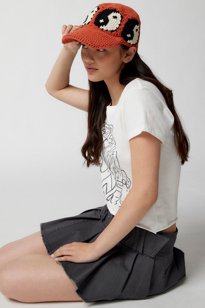 Urban Outfitters Yin Yang Crochet Baseball Hat In Rust Yin Yang | ModeSens