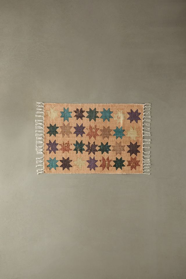 Emma Stars Brushed Rug | Urban Outfitters