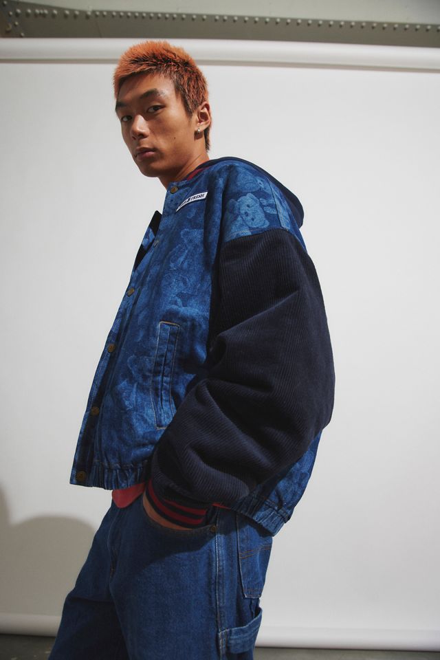 Teddy Fresh Bear Print Denim & Cord Jacket | Urban Outfitters