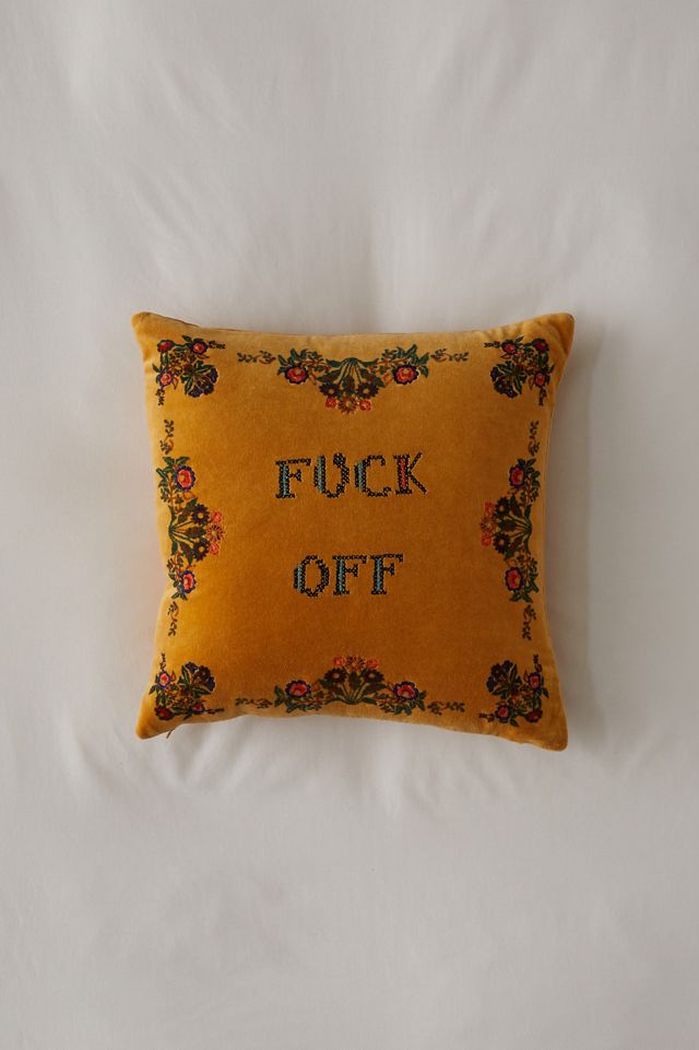 F*** Off Throw Pillow | Urban Outfitters