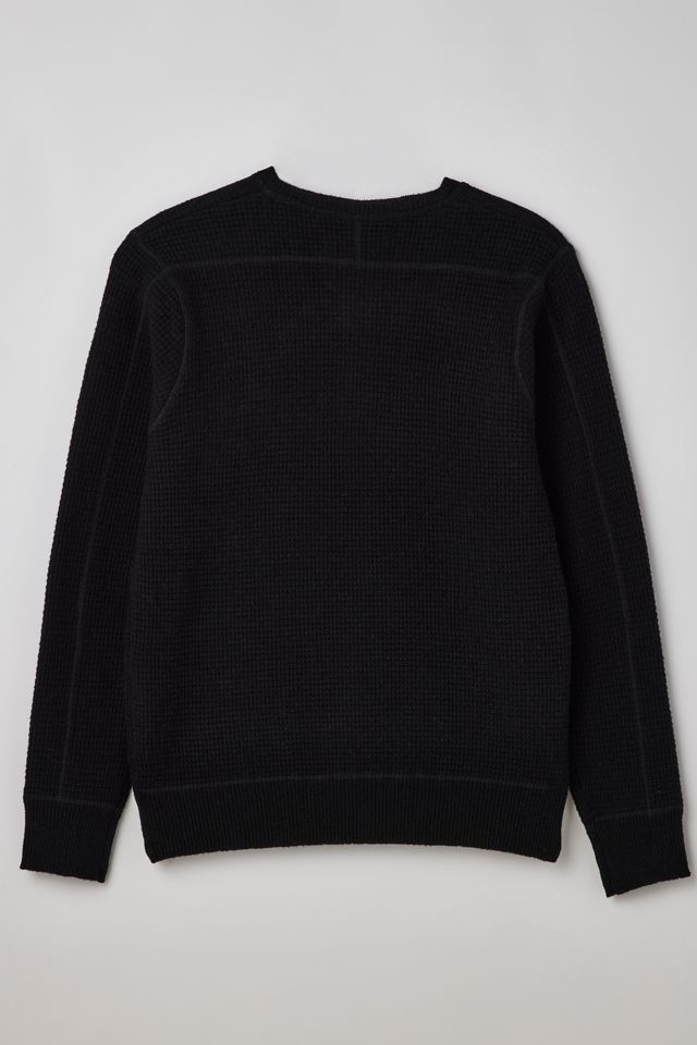 Schott Lightweight Wool Waffle Henley Sweater | Urban Outfitters