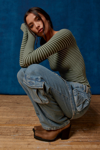 BDG Emma Long Sleeve Off-The-Shoulder Tee | Urban Outfitters