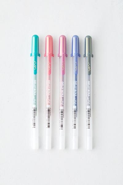 Gelly Roll Gold Shadow Pen - Set Of 5 | Urban Outfitters