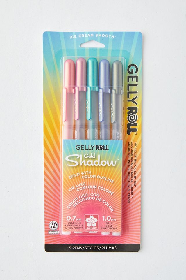 Gelly Roll Gold Shadow Pen - Set Of 5 | Urban Outfitters