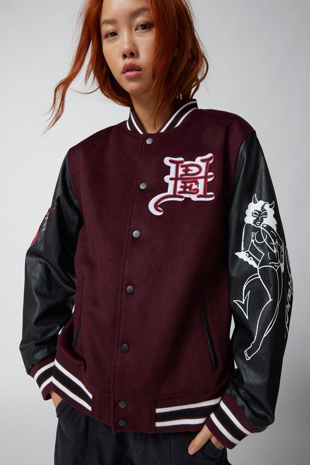 Ed Hardy Death Or Glory Varsity Jacket | Urban Outfitters