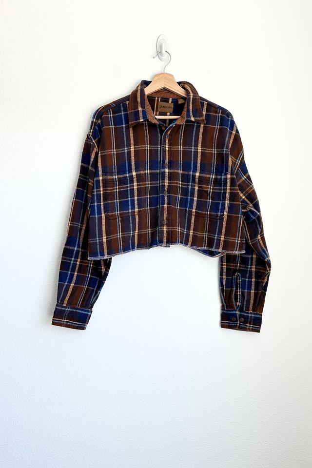 Vintage Reworked Cropped Flannel | Urban Outfitters