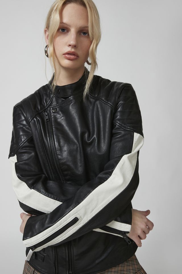 Ed Hardy Perfecto Astra Leather Moto Jacket | Urban Outfitters