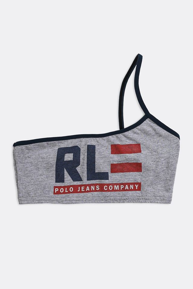 Frankie Collective Rework Polo One Shoulder Bra Top 013 | Urban Outfitters