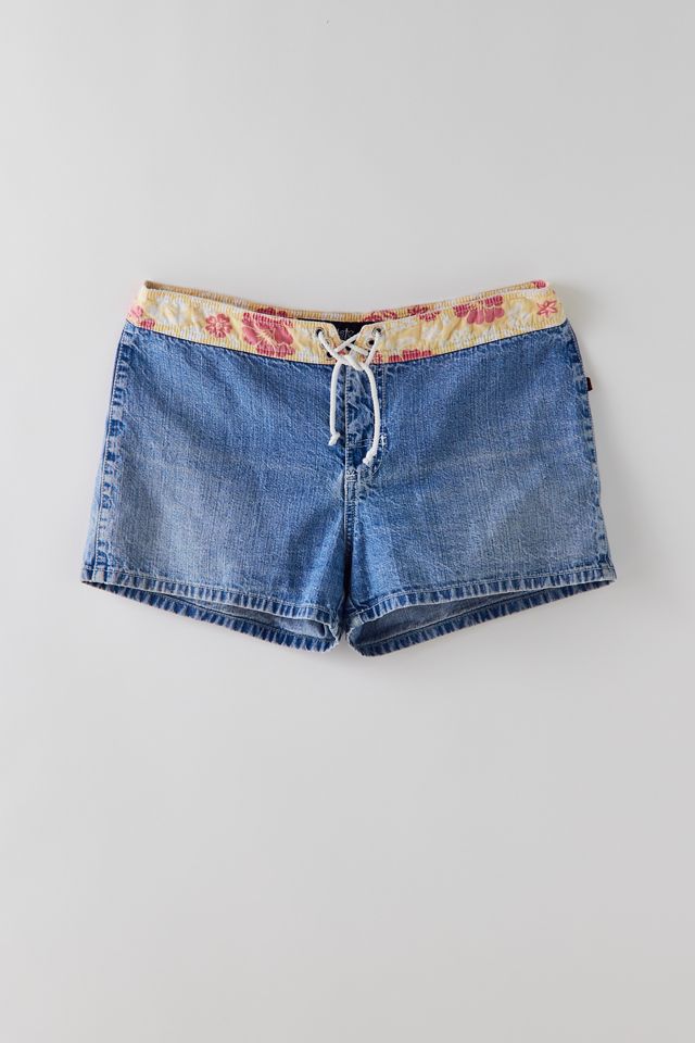 Vintage Tropical Pattern Denim Short | Urban Outfitters Canada