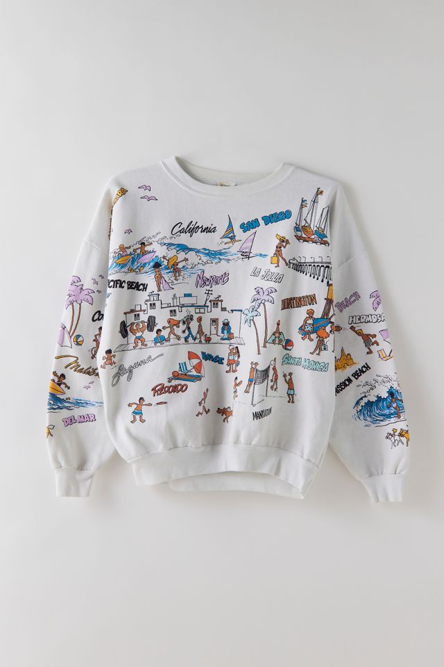 Vintage Beaches Crew Neck Sweatshirt | Urban Outfitters