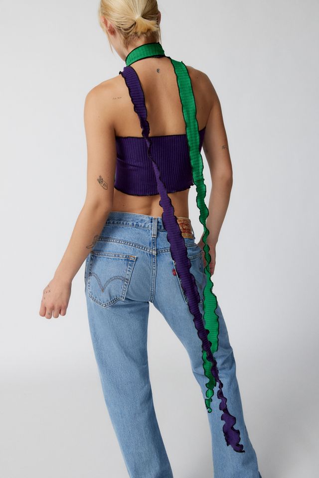 Urban Renewal Remade Lettuce Edge Tube Top & Skinny Scarf Set | Urban ...