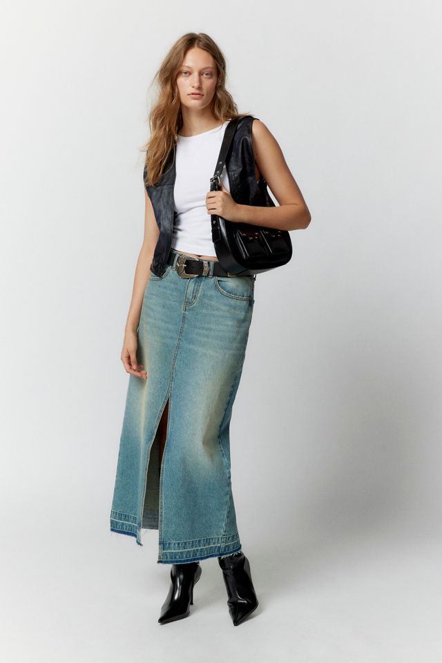 Urban Renewal Remade Leather Lace Back Vest | Urban Outfitters
