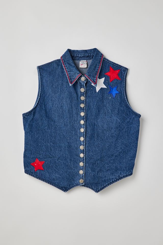 Vintage Denim Star Button-Down Shirt | Urban Outfitters Canada