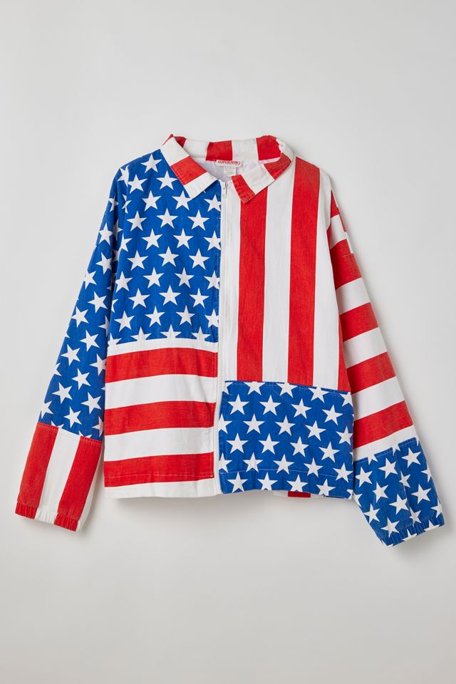 Vintage USA Flag Full Zip Jacket | Urban Outfitters