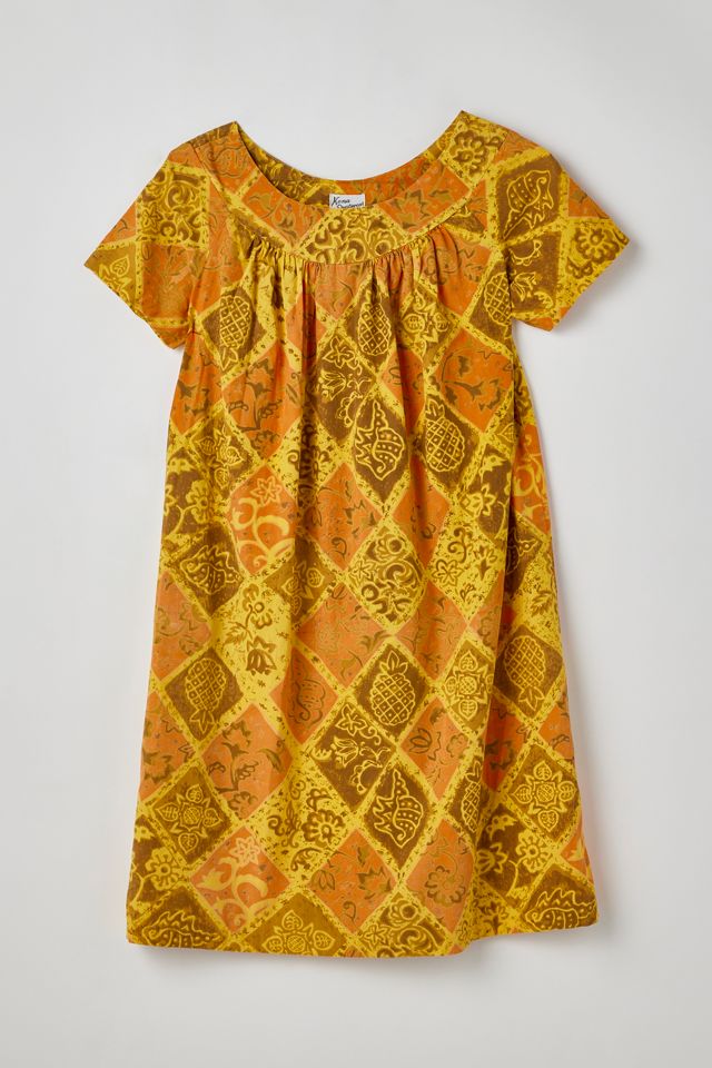 Vintage Patterned Midi Dress | Urban Outfitters