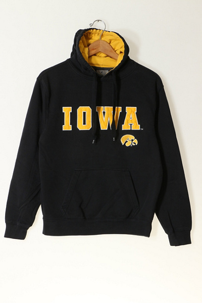 Vintage University of Iowa Applique Hoodie Sweatshirt | Urban Outfitters