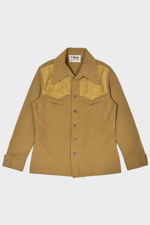 Vintage 1970’s Caldwell Of Canada Knit Suede Patched Western Shirt ...