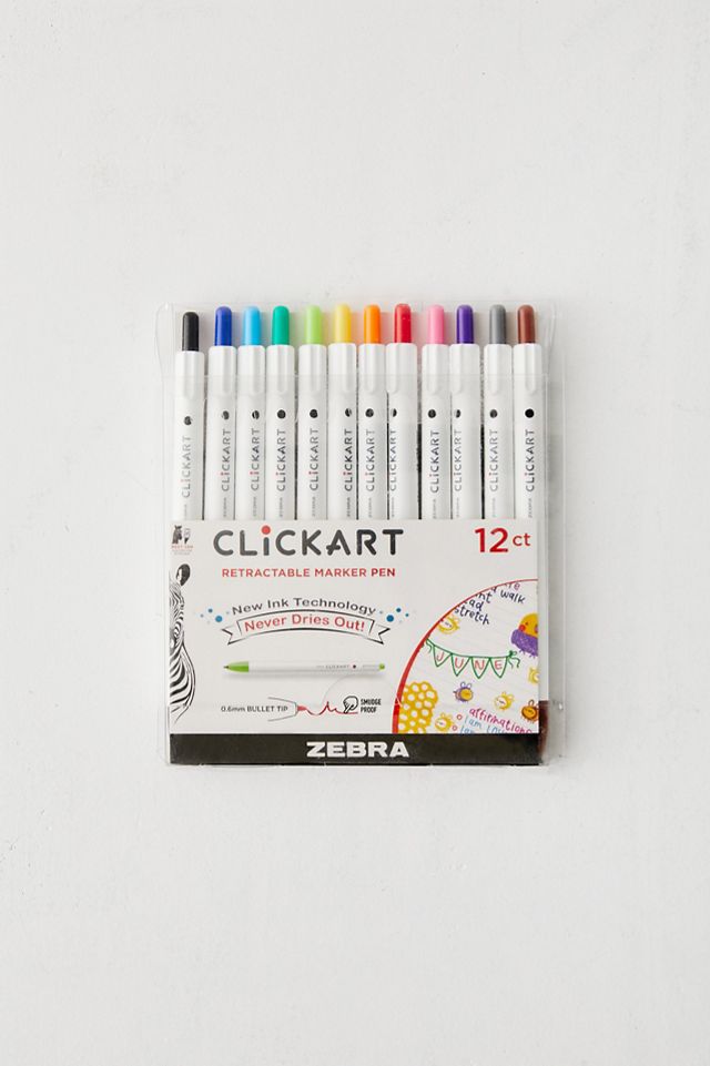 Zebra Click Art 12-Piece Pen Set | Urban Outfitters