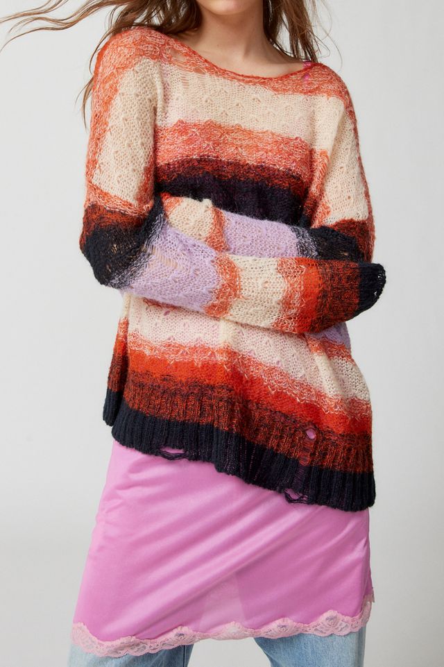 UO Alissa Distressed Pullover Sweater | Urban Outfitters